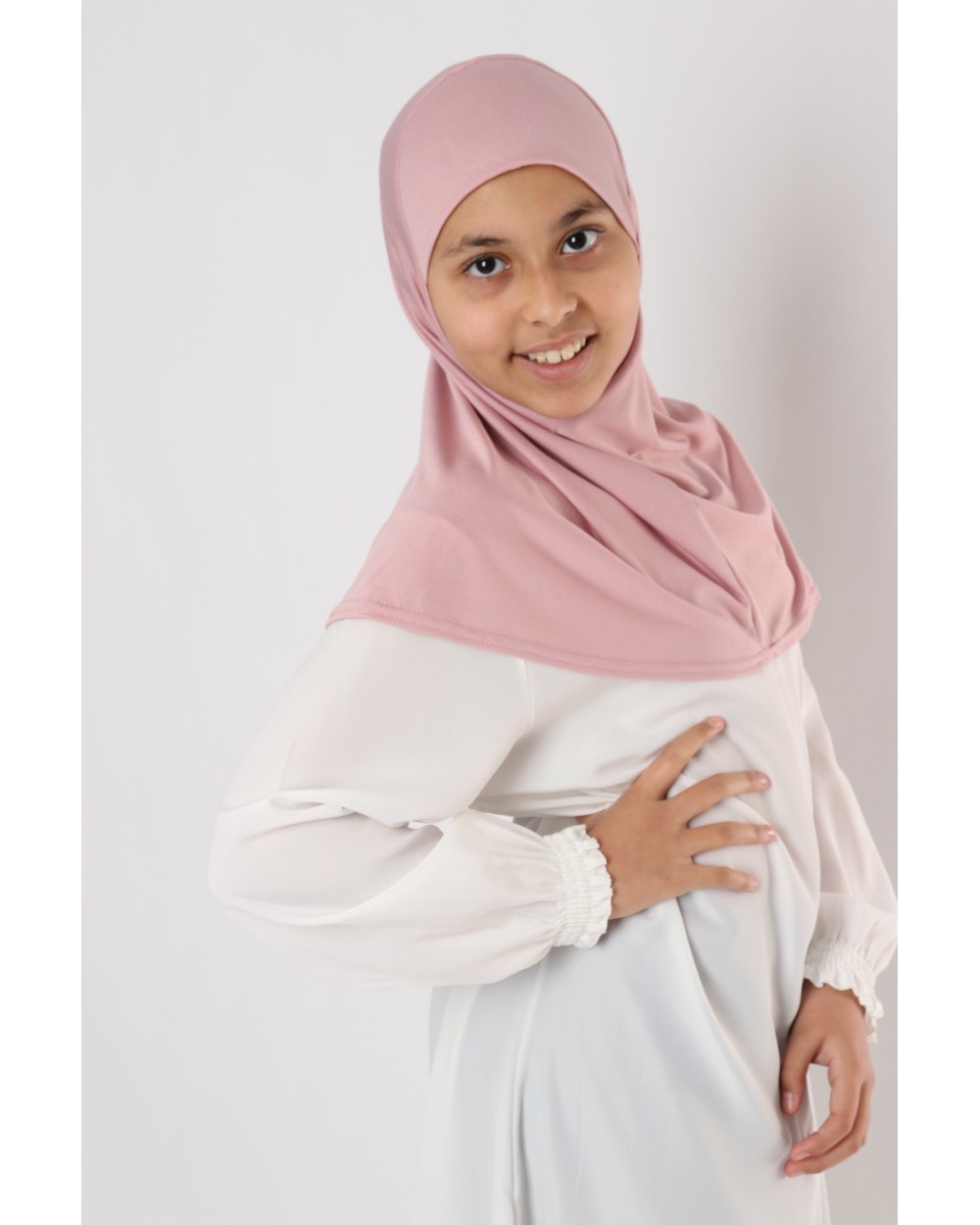 Girls hijab Color Old pink Color Old pink