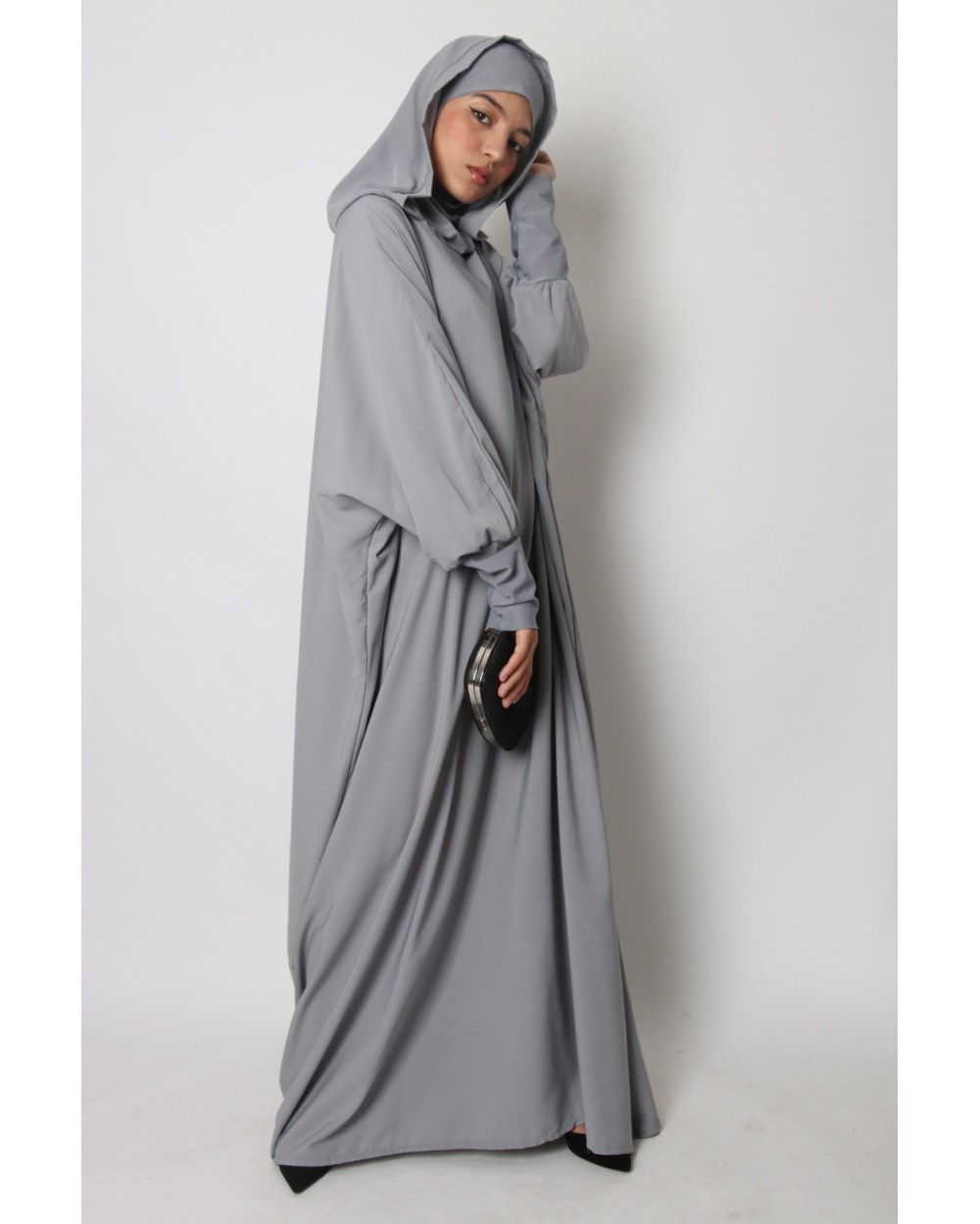 Long oversize abaya for veiled muslim woman ramadan outfit 2022 modest