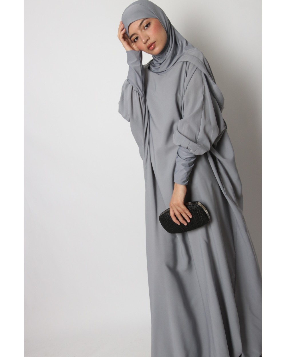 Long oversize abaya for veiled muslim woman ramadan outfit 2022 modest