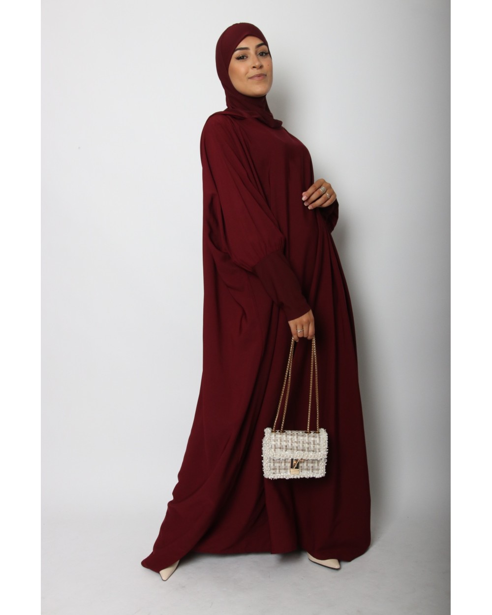 Long oversize abaya for veiled muslim woman ramadan outfit 2022 modest
