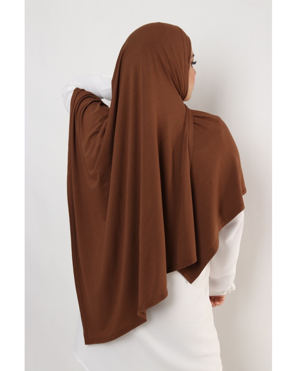 Yoyo Hijab Jersey Color Brown Color Brown