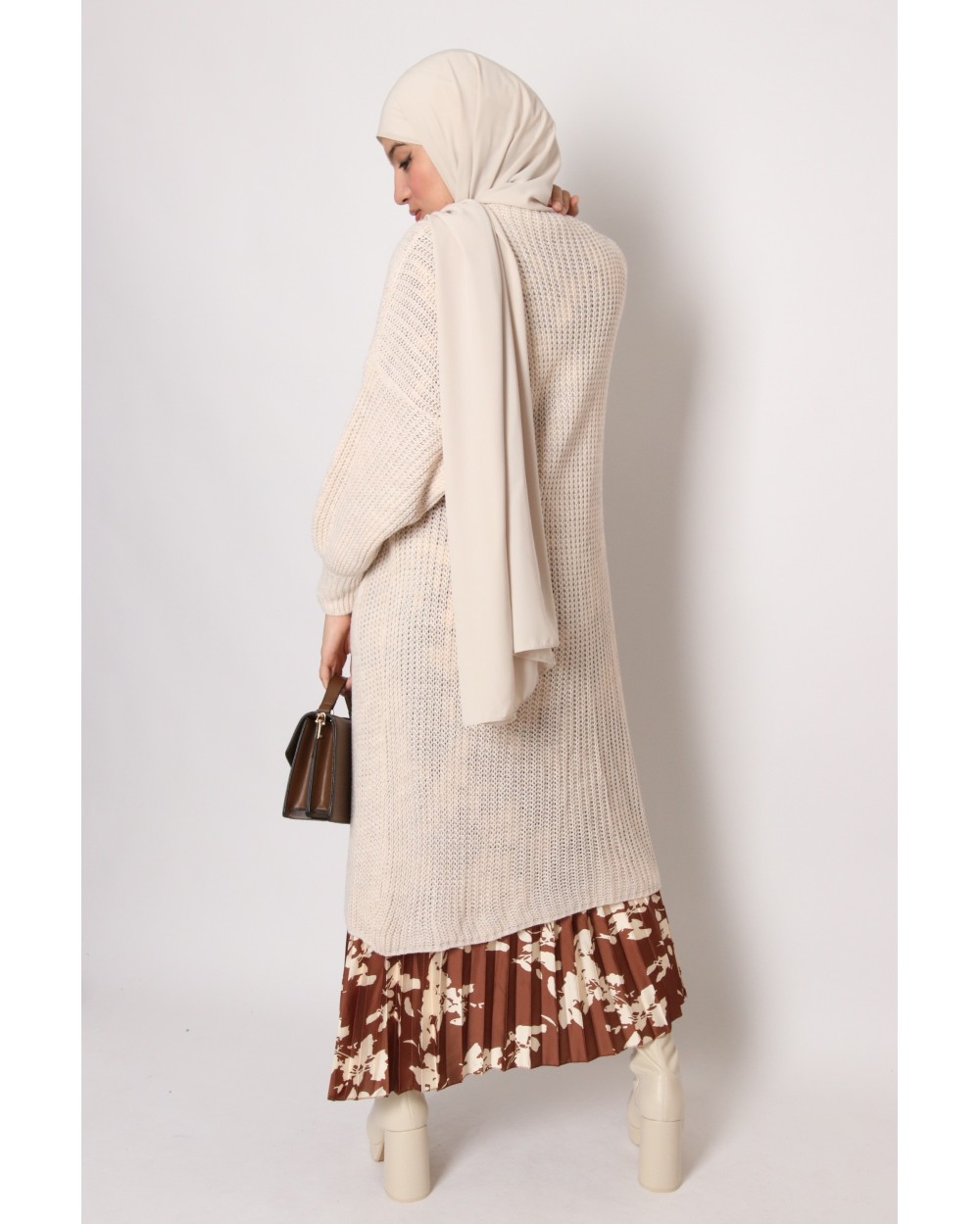 Robe satin plissée fall