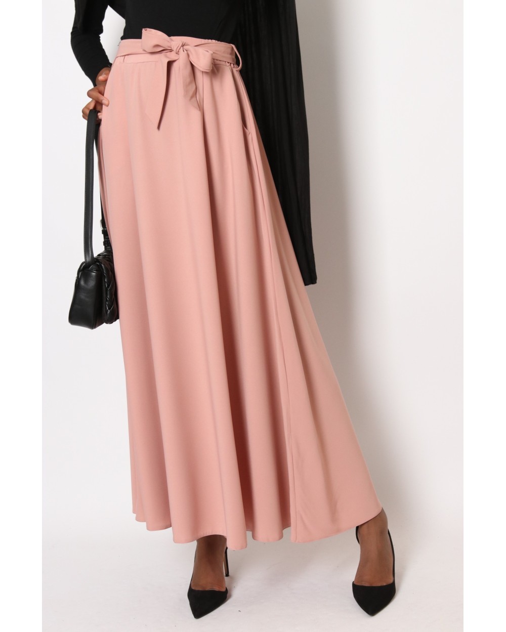 Long flared skirt