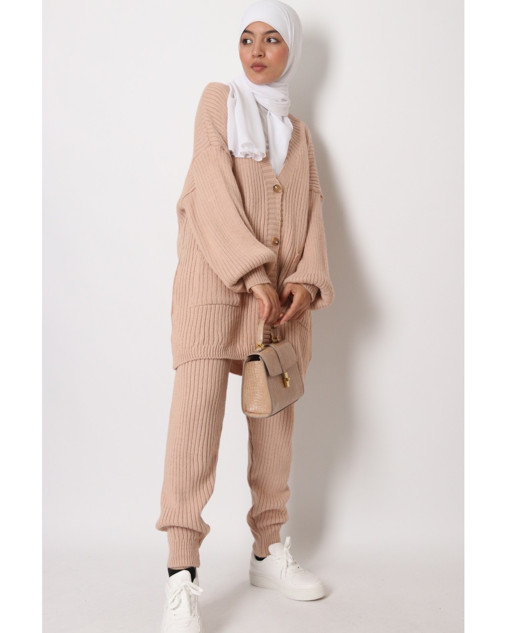 Winter knit pants set