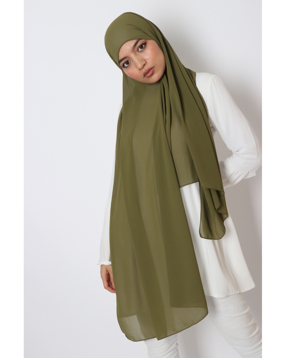 Boutique en ligne Hijab Mousseline rectangle - foulard châle tendance