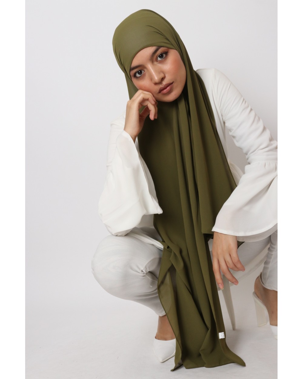 Boutique en ligne Hijab Mousseline rectangle - foulard châle tendance