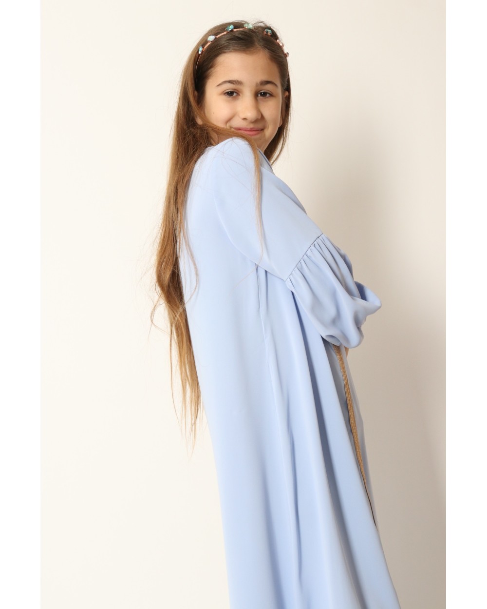 Marwa abaya gold embroidery plastron Binti