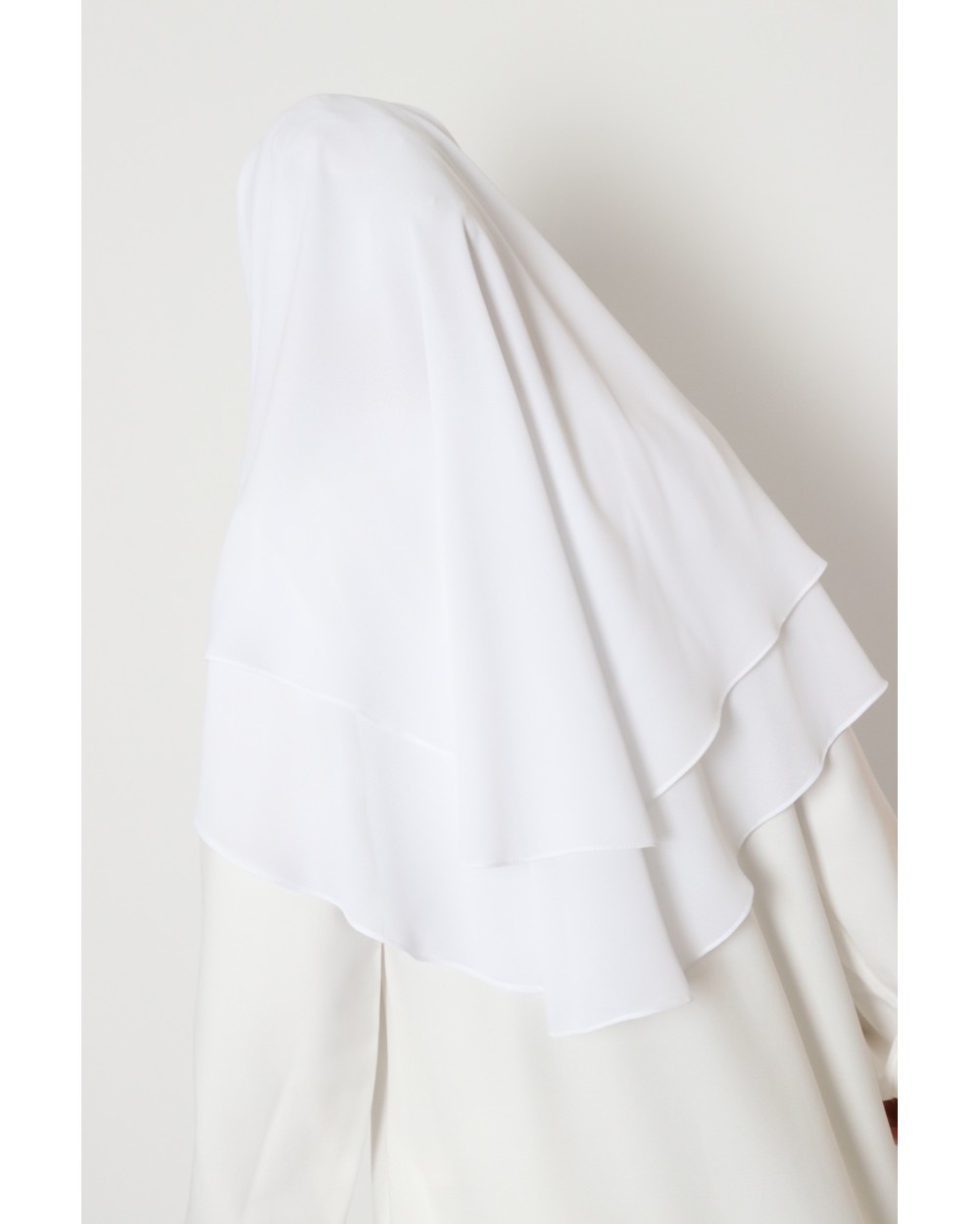 Khimar 2 muslin veils to tie Color White Color White