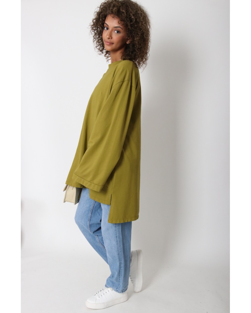 Long oversized cotton t-shirt